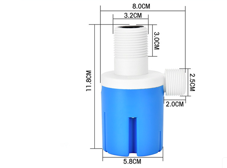 Tank plastic small vertical stainless steel level control with trough automatic water float valve